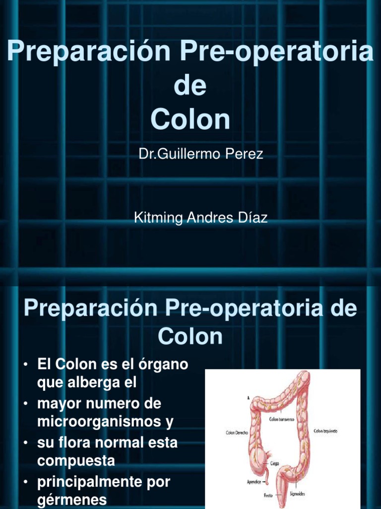 Preparación Pre-Operatoria de Colon | PDF | Antibióticos ...
