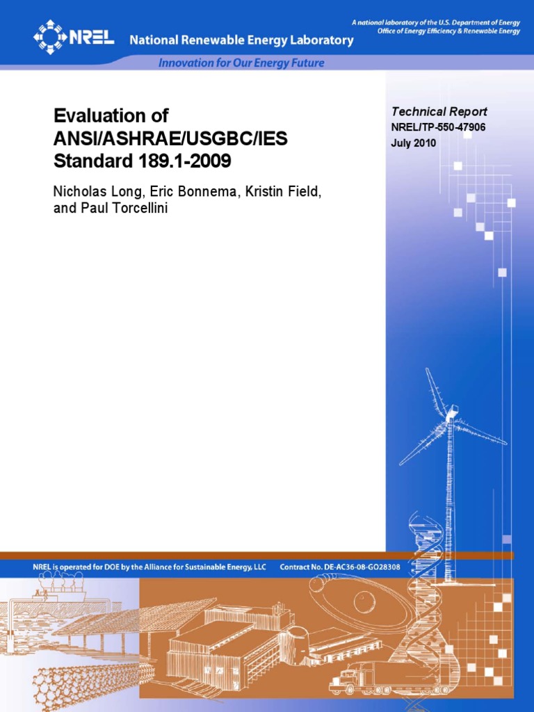 Erep Evaluation of Ansi Ashrae Usgbc Ies Standard 189.1 2009, Doe | PDF ...