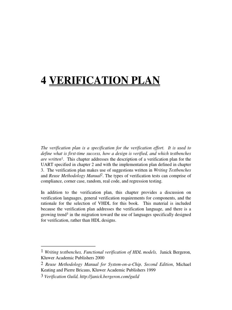 Verification Plan - Best Guidelines & Practices | PDF