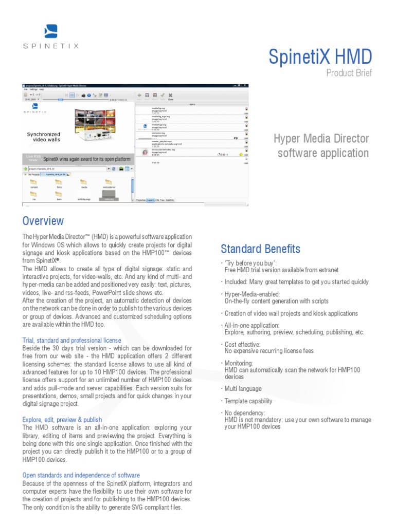 SpinetiX HMD | PDF | Application Software | Microsoft Windows