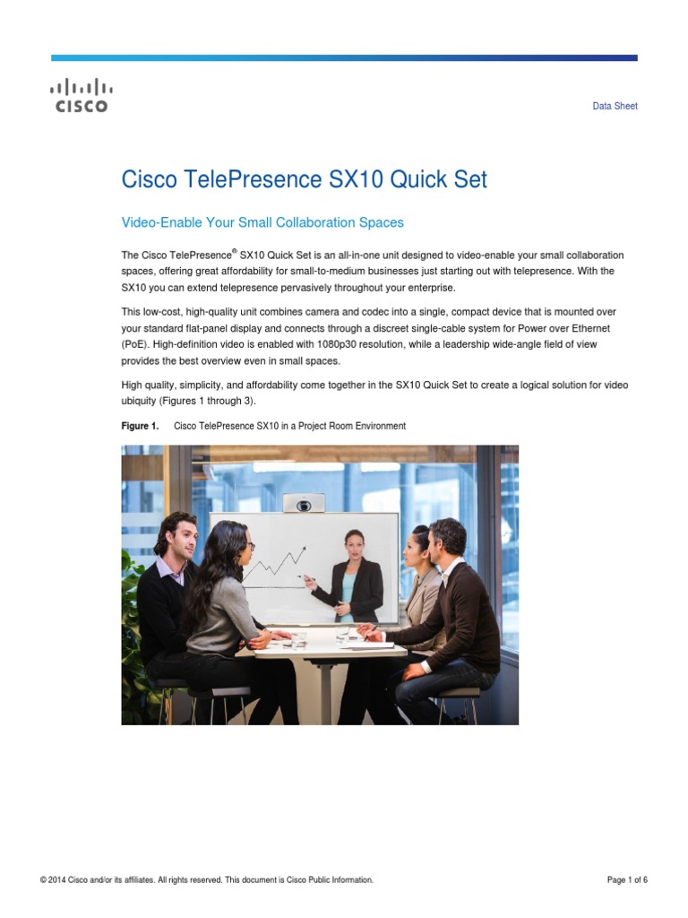 Cisco Telepresence Sx10 Quick Set: Video-Enable Your Small ...