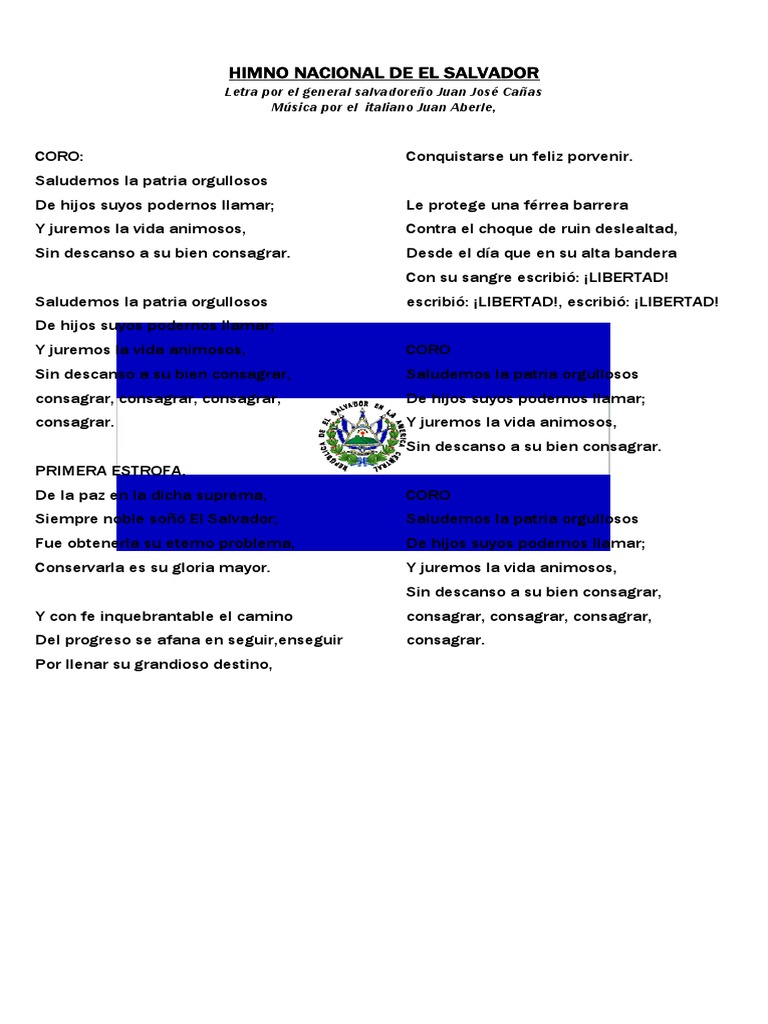 Letras de Himnos de Centroamérica | PDF | Canciones patrióticas ...
