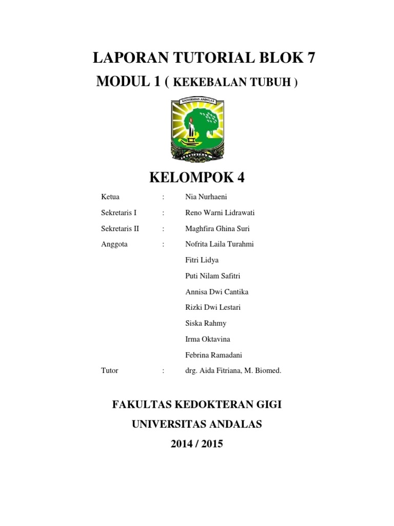 LAPORAN TUTORIAL BLOK 7 Modul 1 | PDF