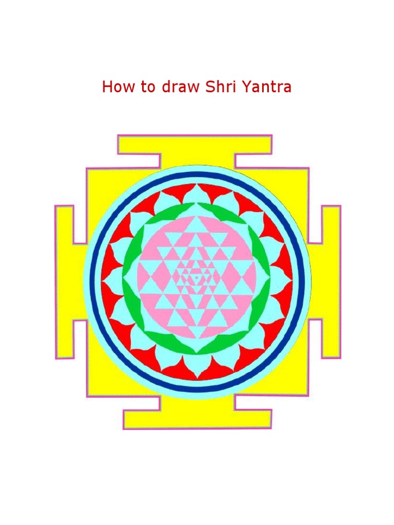 How To Draw Shri Yantra in 14 Steps | PDF | Euclid | Geometry