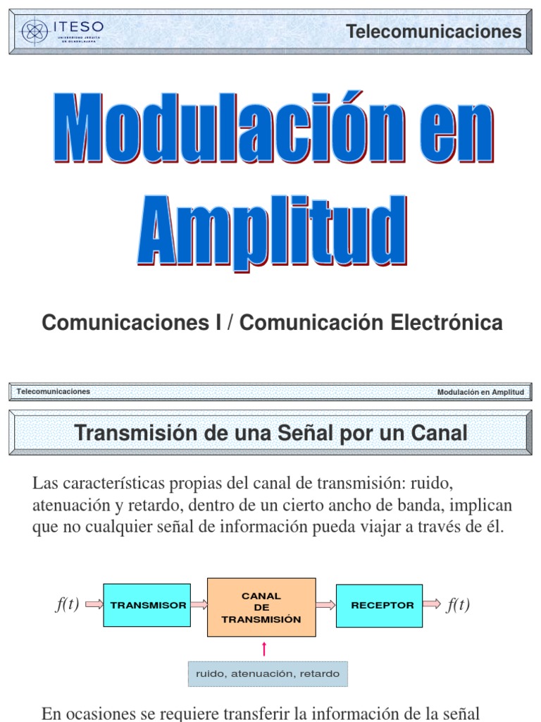 Amplitud Modulada | PDF | Modulación | Radiodifusión