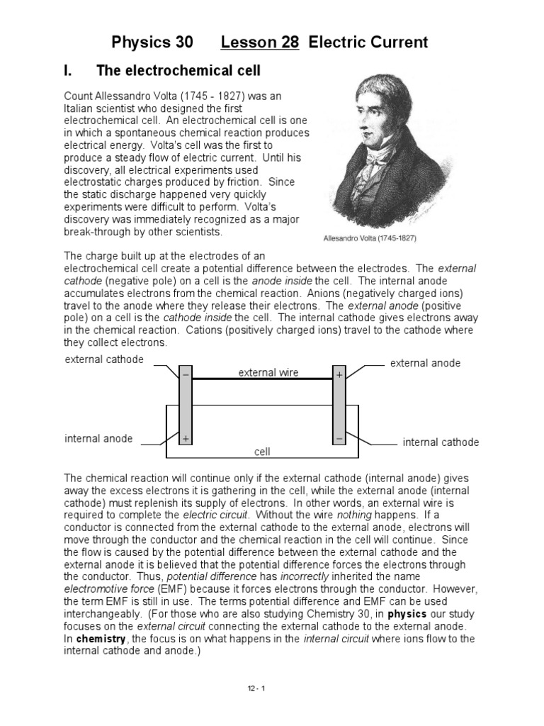 Understanding Electric Current Basics | PDF | Anode | Cathode