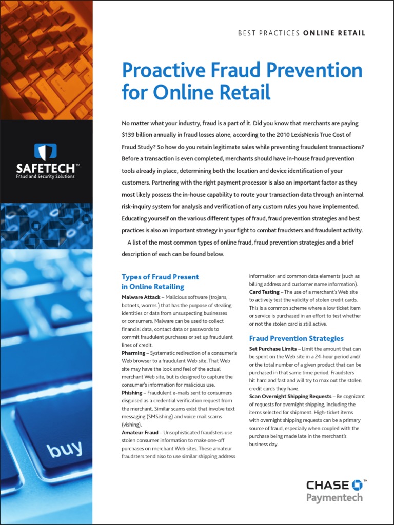 Proactive Fraud Prevention For Online Retail | PDF | Fraud | Phishing
