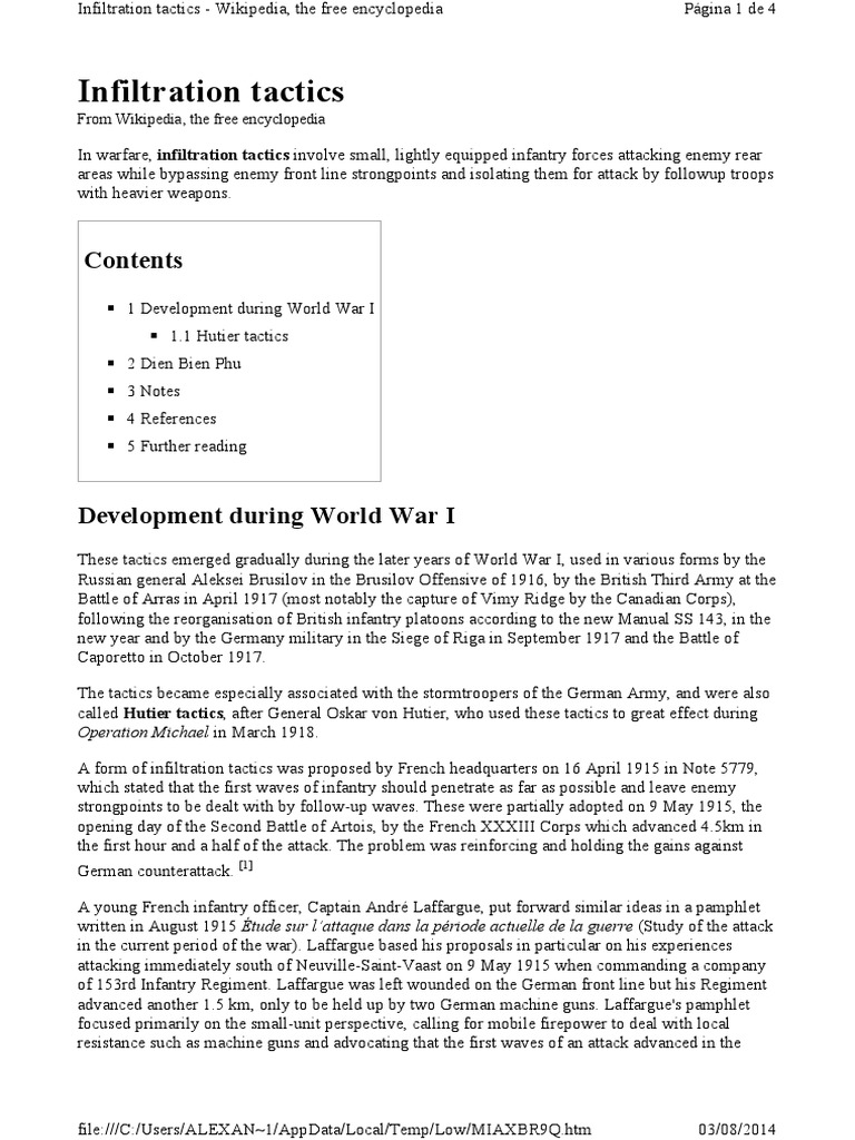 Infiltration Tactics | PDF | Military Forces | Military Operations