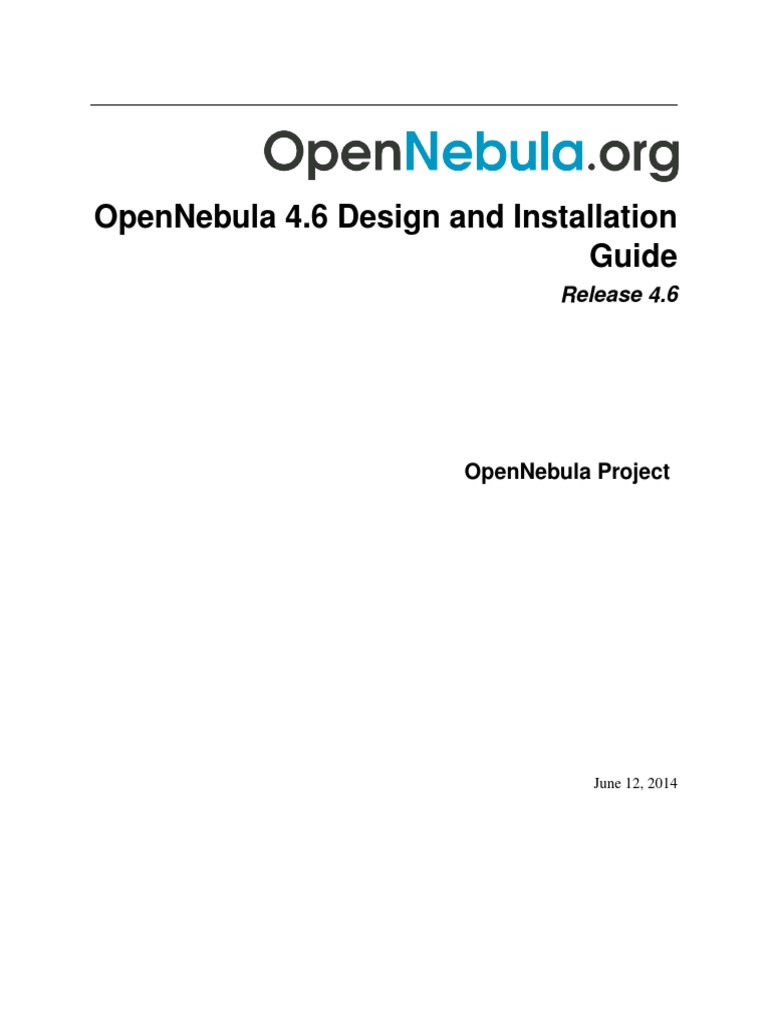 Opennebula 4.6 Design and Installation Guide | PDF | Secure Shell ...
