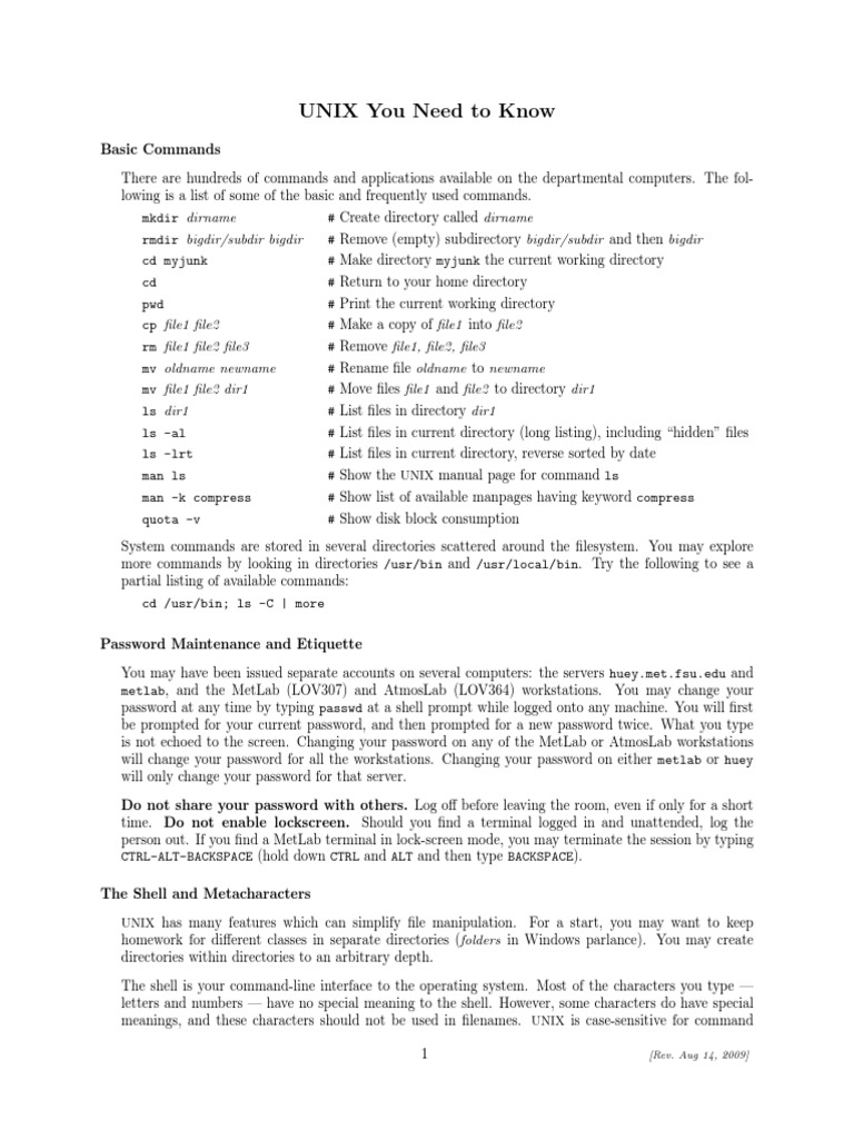 Unix Brief | PDF | Secure Shell | Command Line Interface