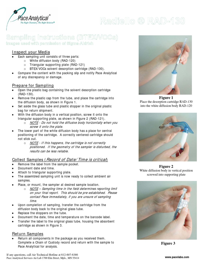 TO17P SamplingInstructions | PDF | Diffusion | Chemistry