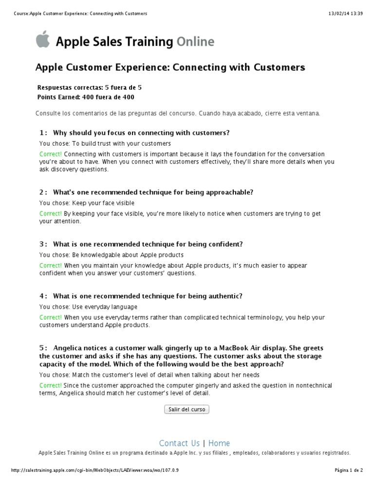 Course Apple Customer Experience Connecting With Customers | PDF ...