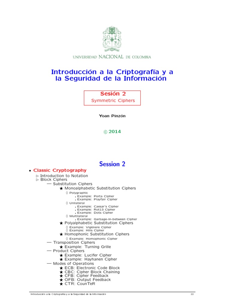Introducci On A La Criptograf Iaya La Seguridad de La Informaci On | PDF | Cipher | Security ...