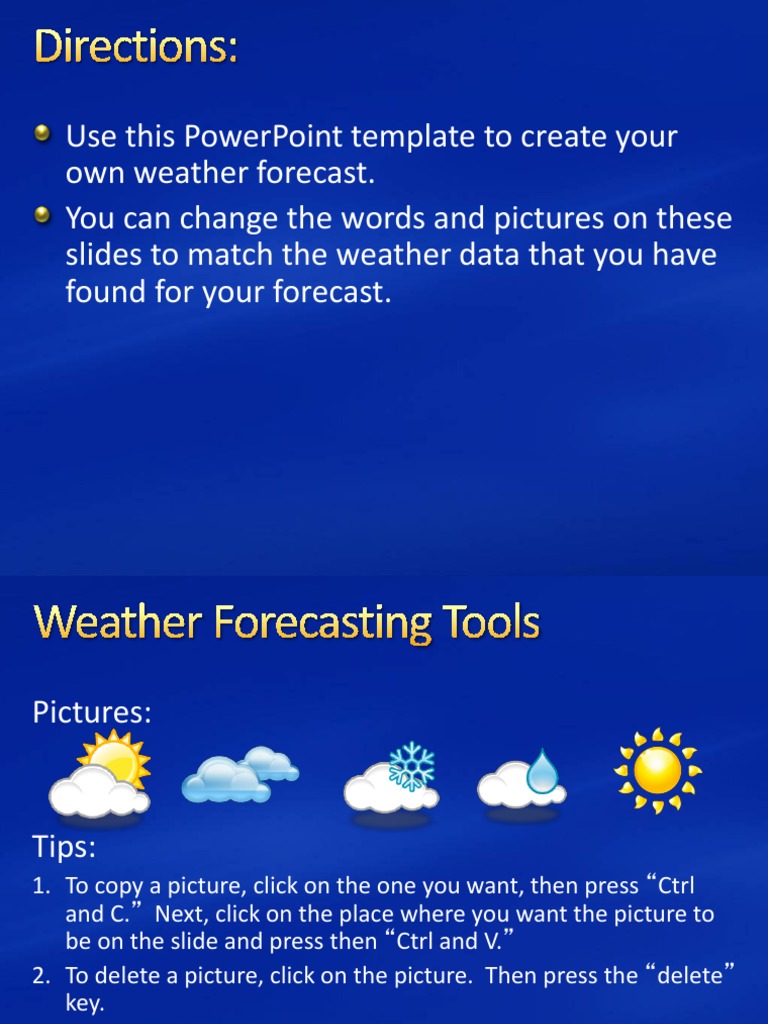 Weather Forecast Template | PDF | Weather Forecasting | Weather