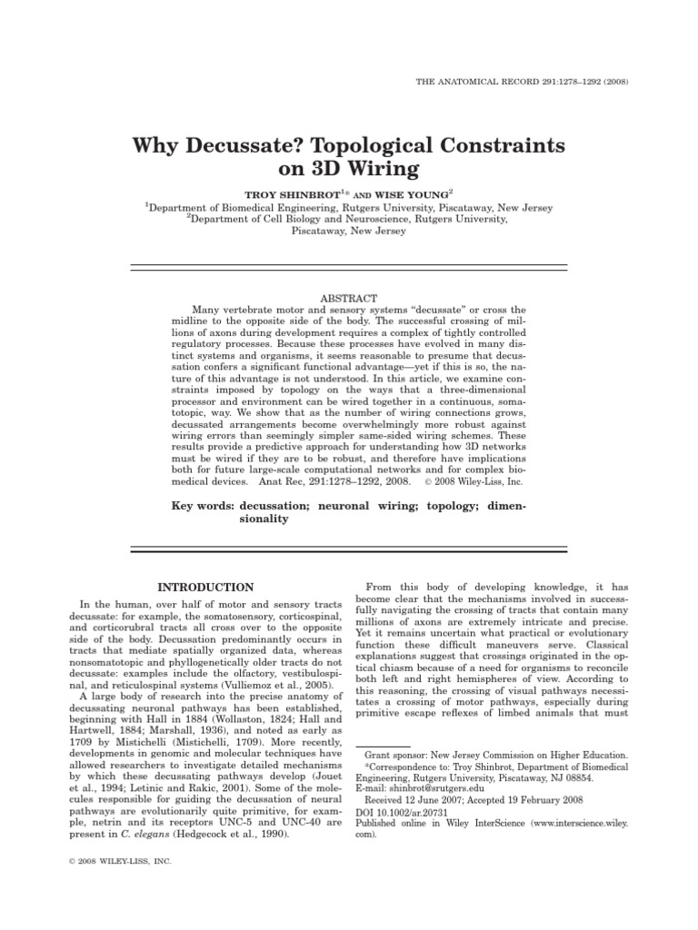 Why Decussate | PDF | Brain | Neuron