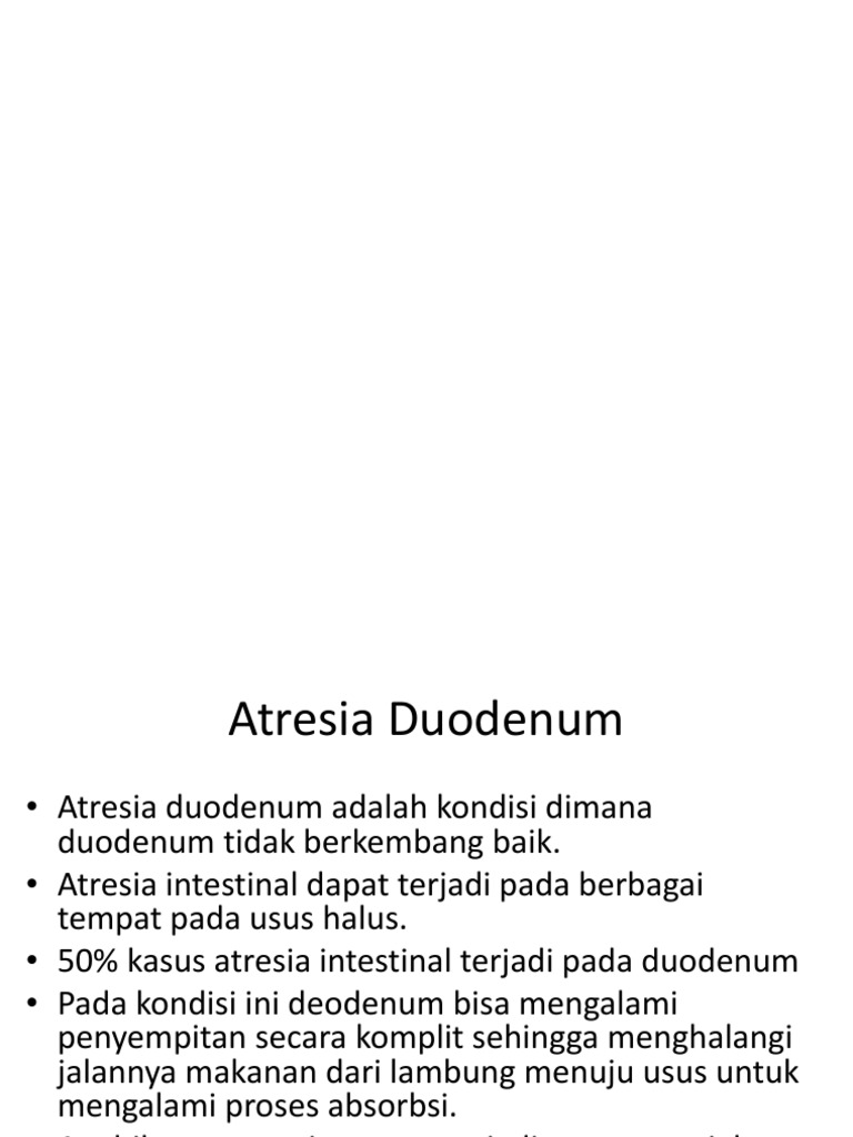 Pleno Modul 1 Blok 13 LO Atresia Duodenum | PDF