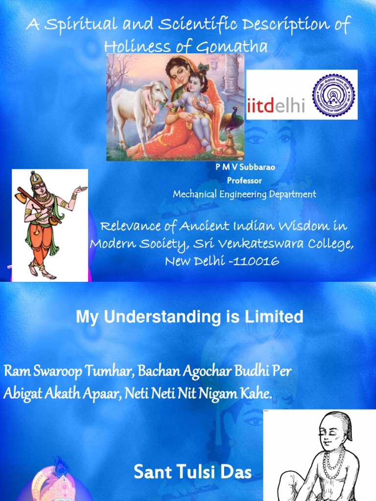 A Spiritual and Scientific Description of Holiness of Gomatha | PDF ...
