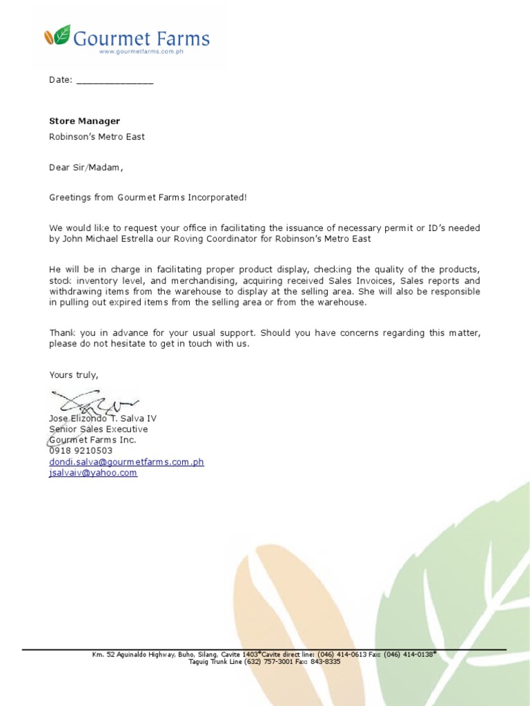 Visit Letter | PDF | Business