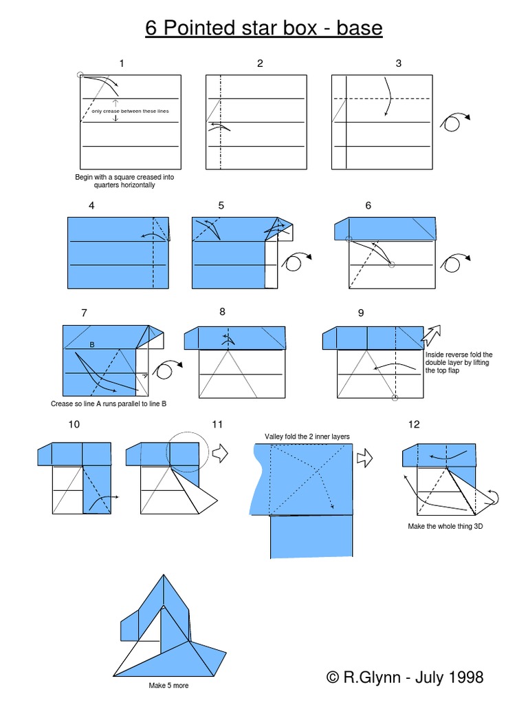 6 Pointed Star Box - Base: © R.Glynn - July 1998 | PDF