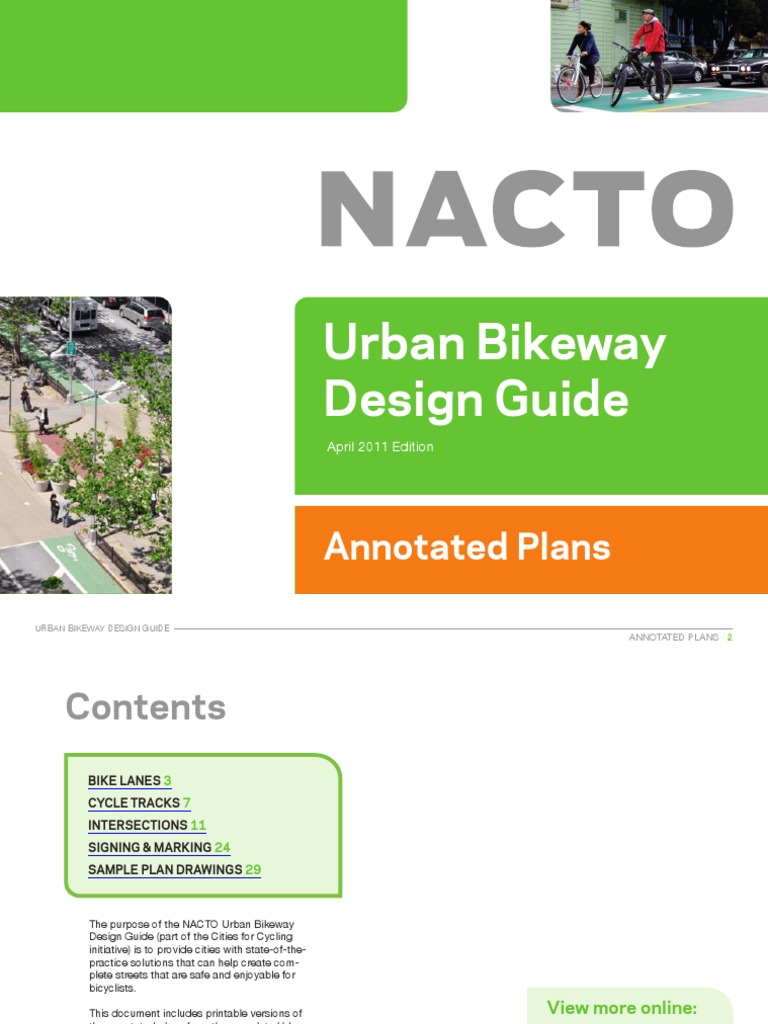 NACTO Urban Bikeway Design Guide | PDF | Cycling Infrastructure ...