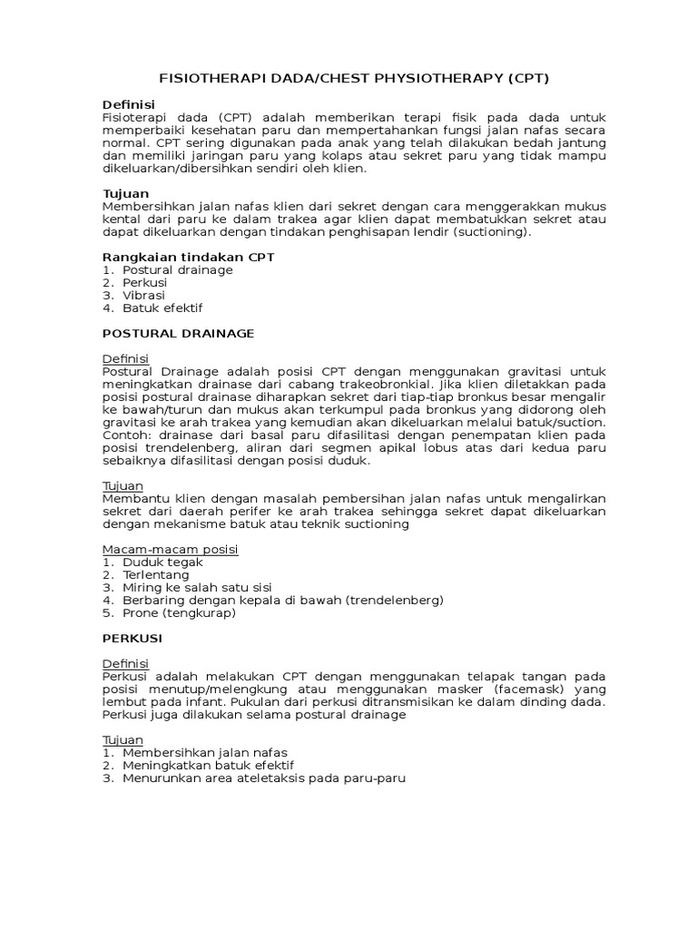 Fisioterapi Dada untuk Anak | PDF