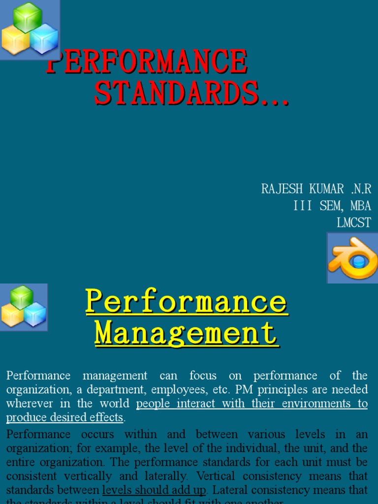 Performance Standards | PDF | Performance Management | Business