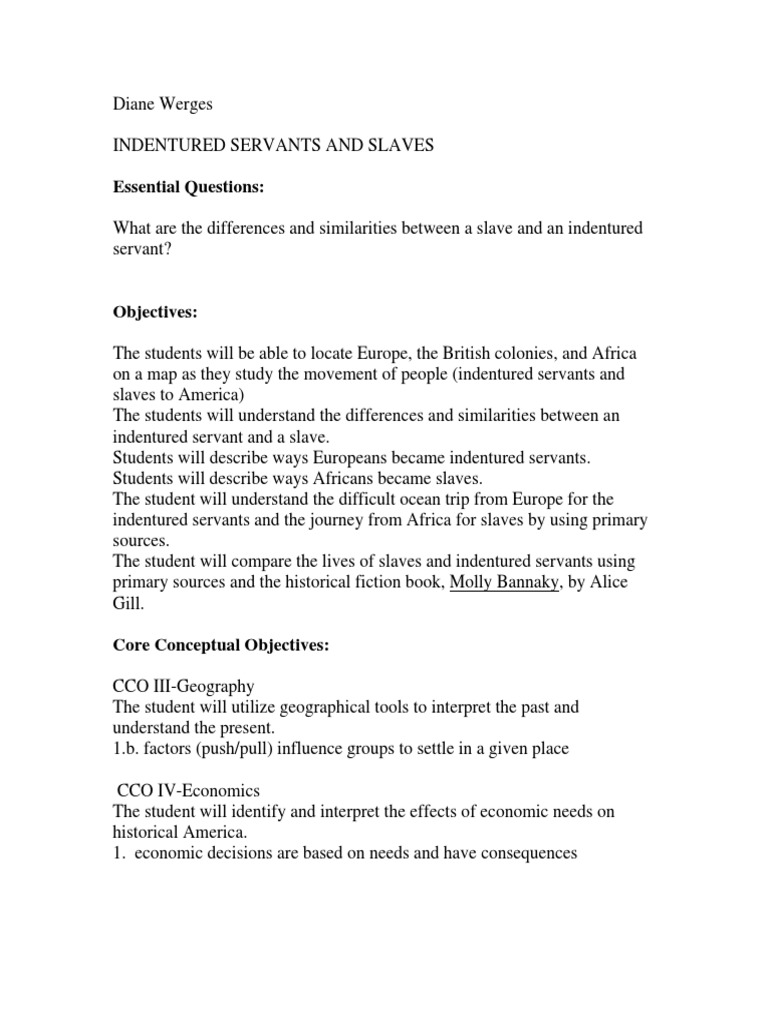 Indentured Servants and Slaves | PDF | Slavery | Unfree Labour