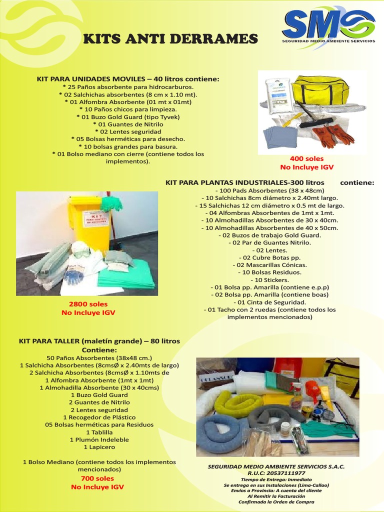 Kits Antiderrames | PDF