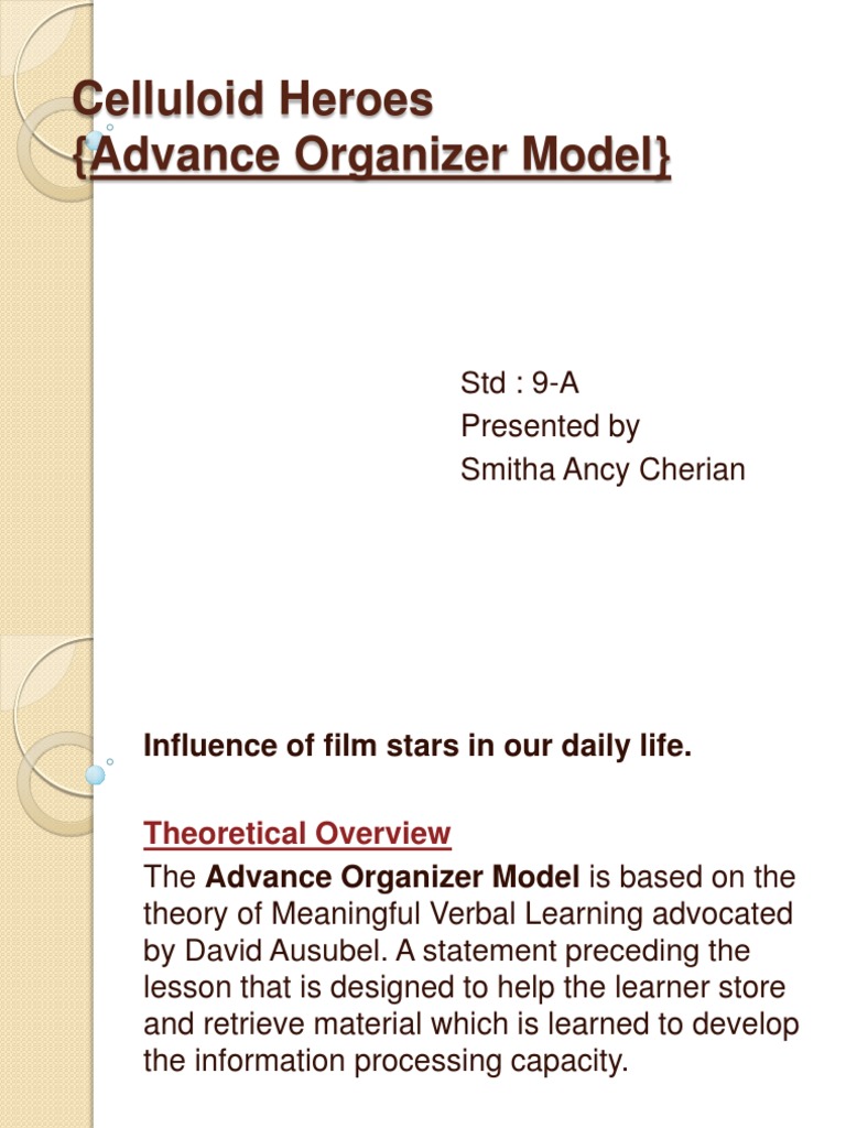 Advance Organizer Model | PDF | Refrain | Neuropsychology