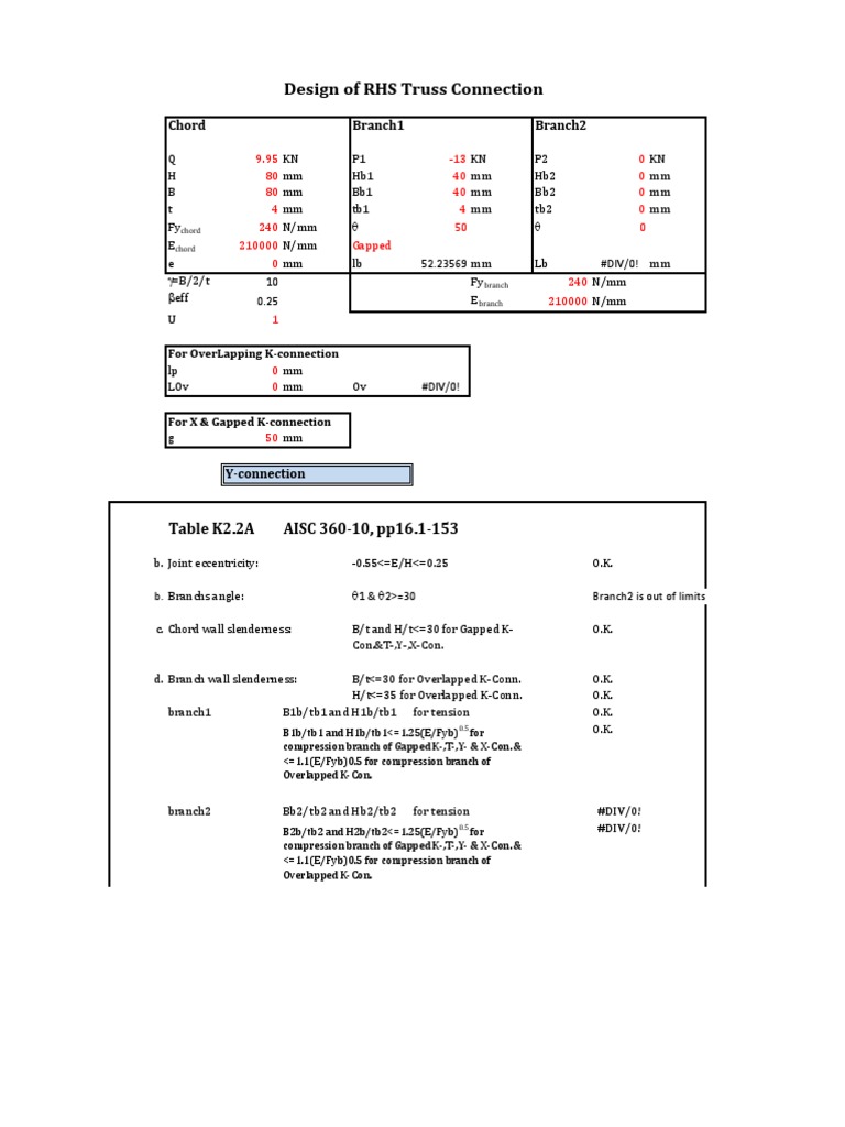 RHS Connection To AISC 360 | PDF