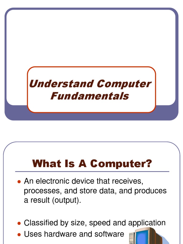 Understand Computer Fundamentals | PDF | Computer Hardware | Computer ...