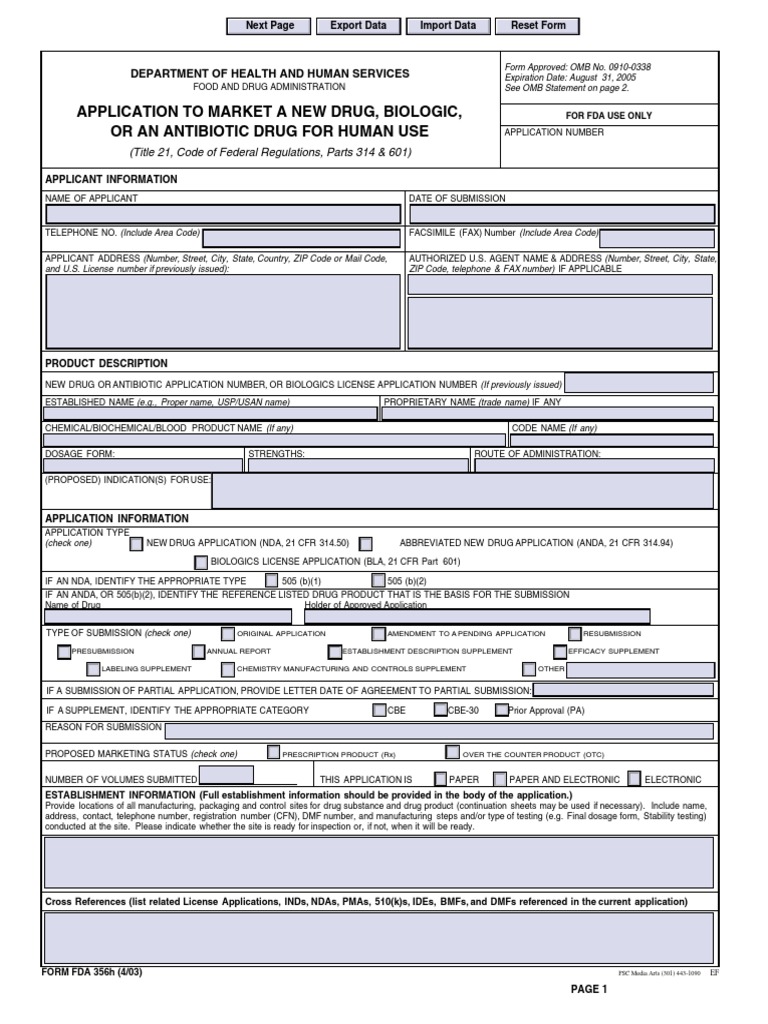 1.Application to Market a New Drug | Food And Drug Administration ...