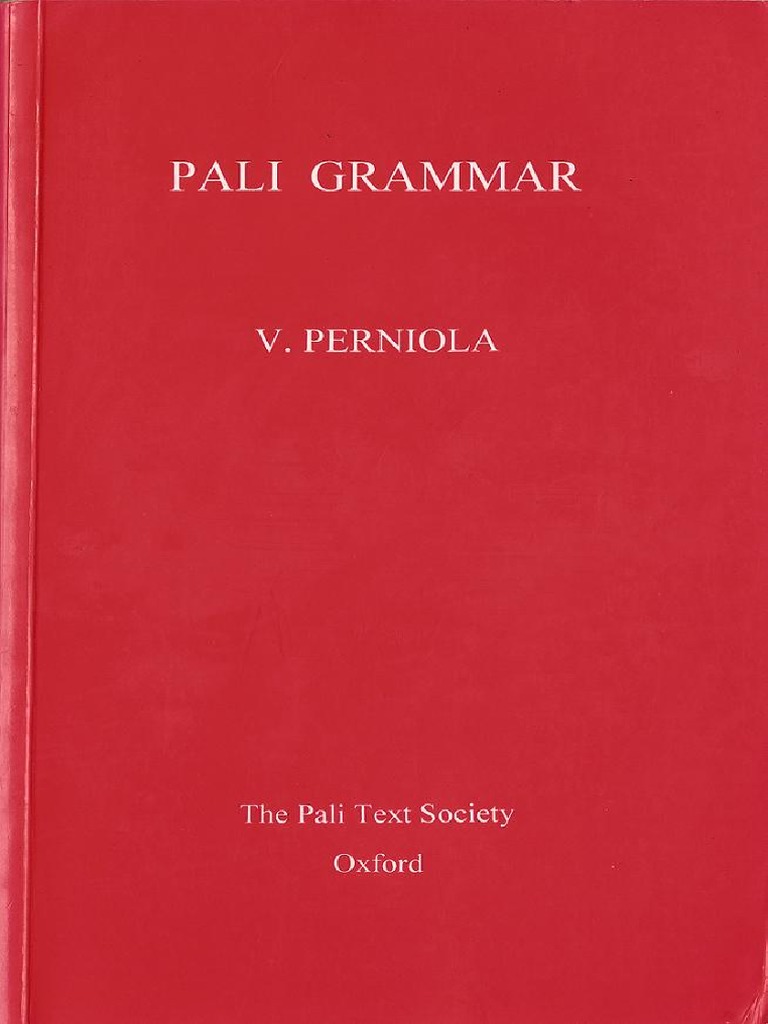 Pali Grammar | PDF