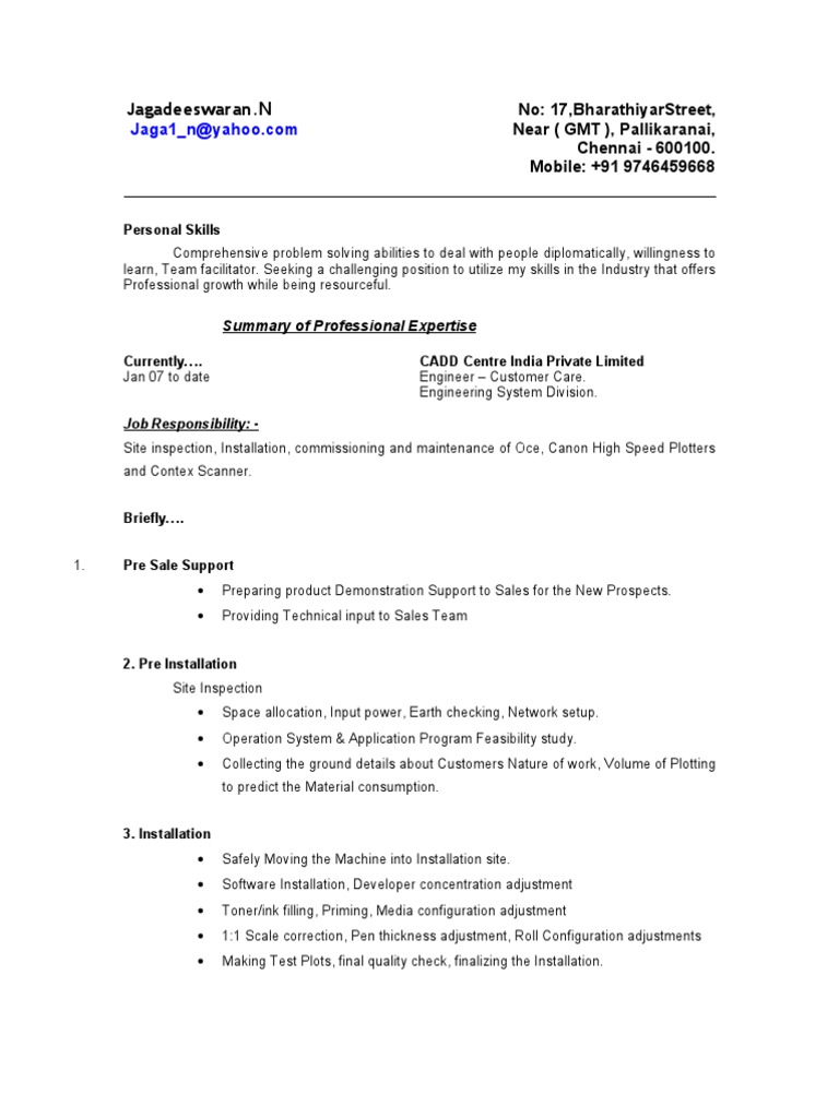 Jagadeeswaran RESUME NEW | PDF | Programmable Logic Controller