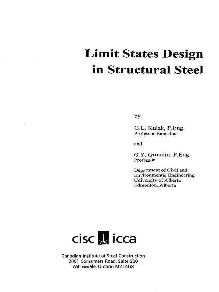 Limit States Design in Structural Steel 8th Ed | PDF