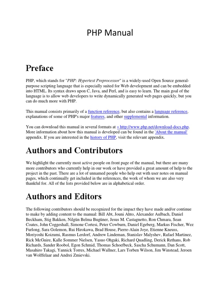 PHP Manual | PDF | Php | Apache Http Server