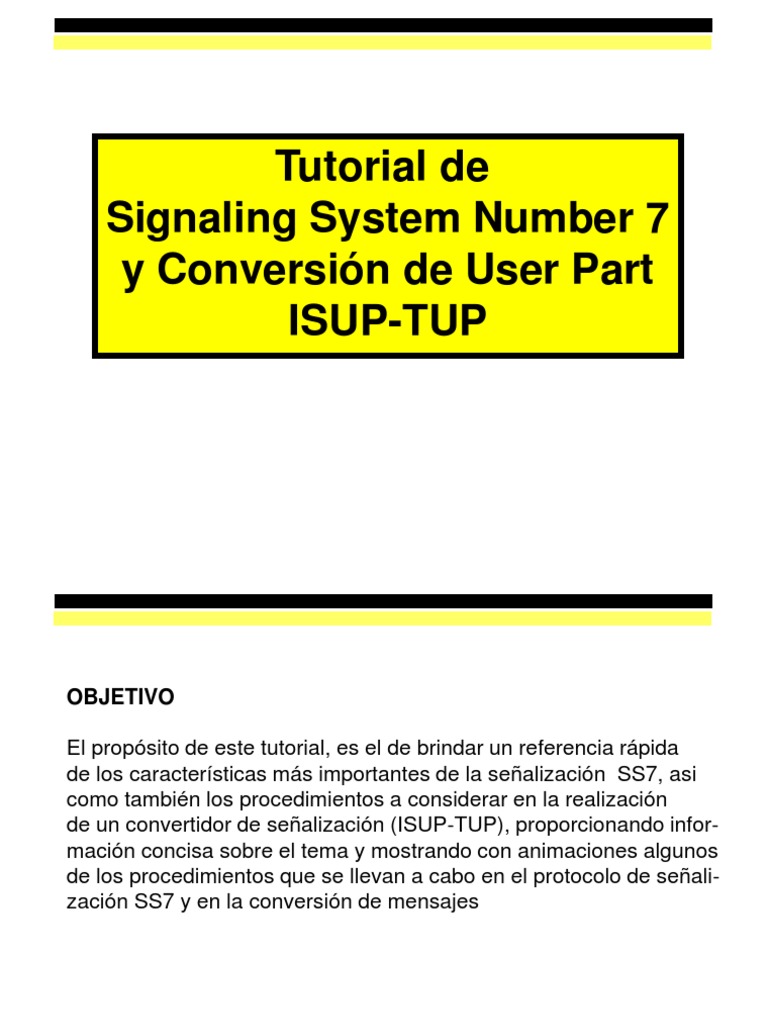 Tutorial Ss7.0 | PDF | Estándares informáticos | Protocolos de comunicaciones