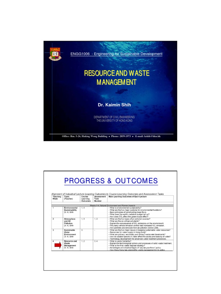 Lecture 4 Resource and Waste Management | PDF | Anaerobic Digestion ...