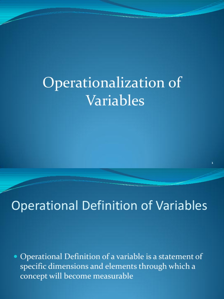 Operationalization of Variables | PDF | Performance Appraisal | Motivation
