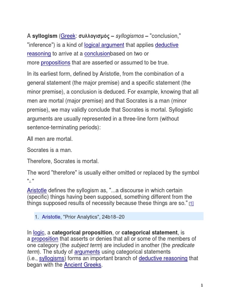 Syllogism and Truth Tables | PDF | Logic | Teaching Mathematics