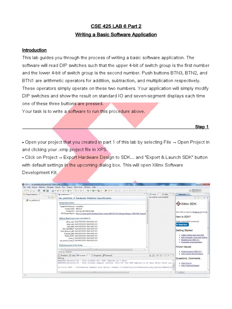 Cse425 Lab 6 Part 2 | PDF | Operating System Families | Electronic Engineering