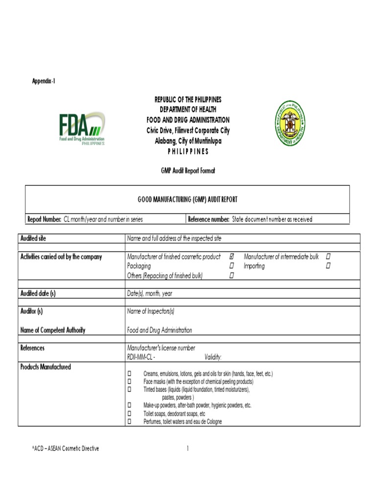 Cosmetic Manufacturer GMP Audit | Cosmetics | Hygiene