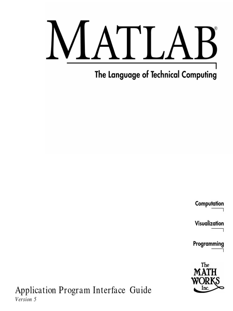 MATLAB Api Guide | PDF | Command Line Interface | Matlab