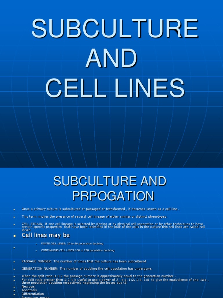 Cell Line | PDF | Cell Culture | Cell Biology