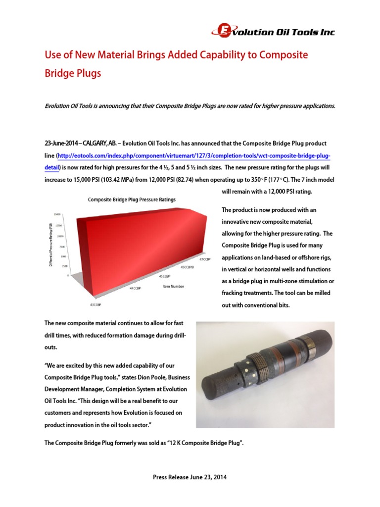 Updated Composite Bridge Plug June 23 2014 | PDF