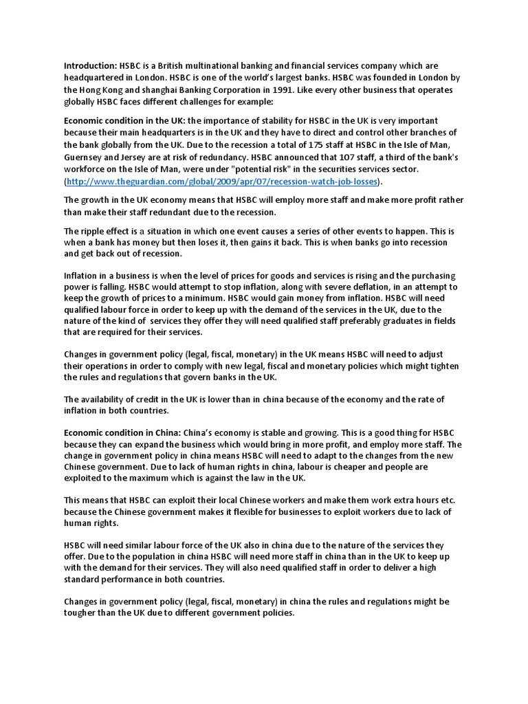 HSBC | PDF | Hsbc | Price Elasticity Of Demand