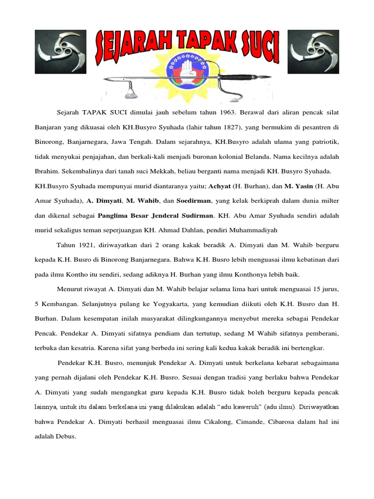 Sejarah Tapak Suci | PDF