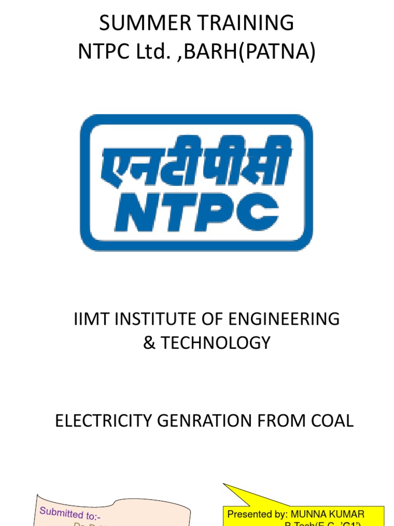 NTPC Training Report | PDF | Boiler | Furnace