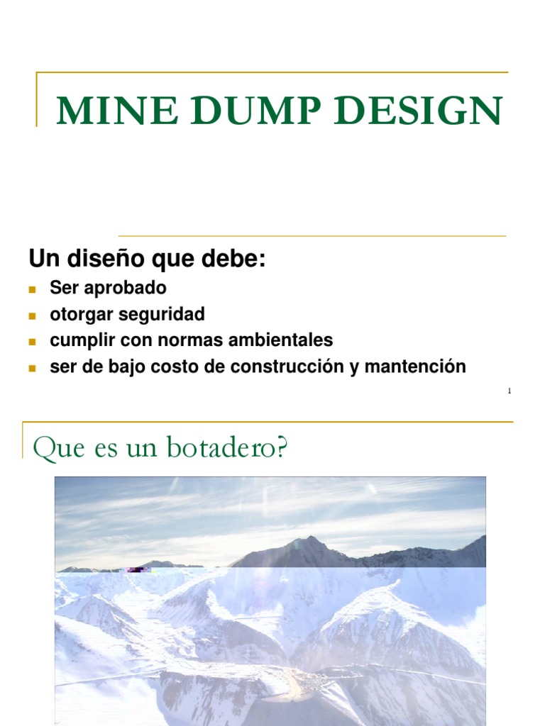 08 - Botaderos | PDF | Transporte | Diseño