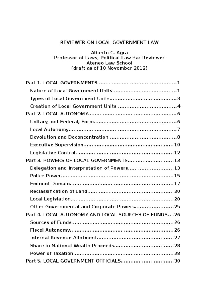 Local Government | PDF | Devolution | Decentralization